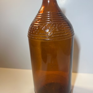 Antique | Vintage | Glass | Texize Amber 10 Inch Bottle - Etsy