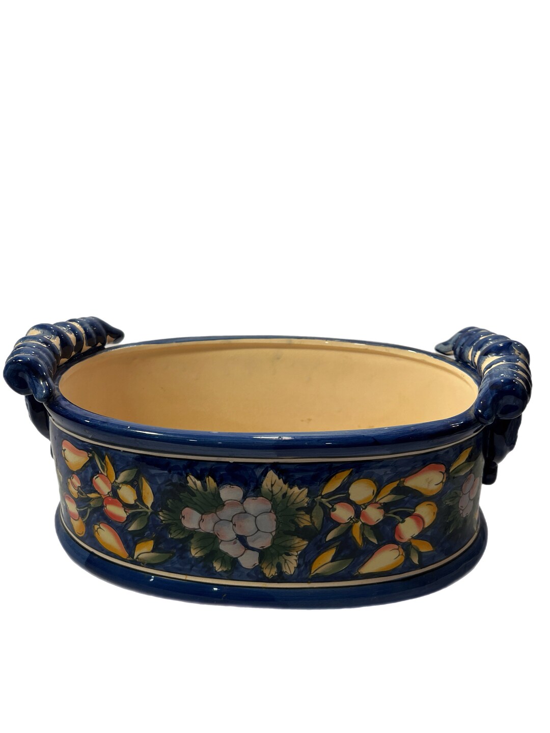 Vintage Italian Art Pottery Large Oval Handled Cachepot Planter - Etsy