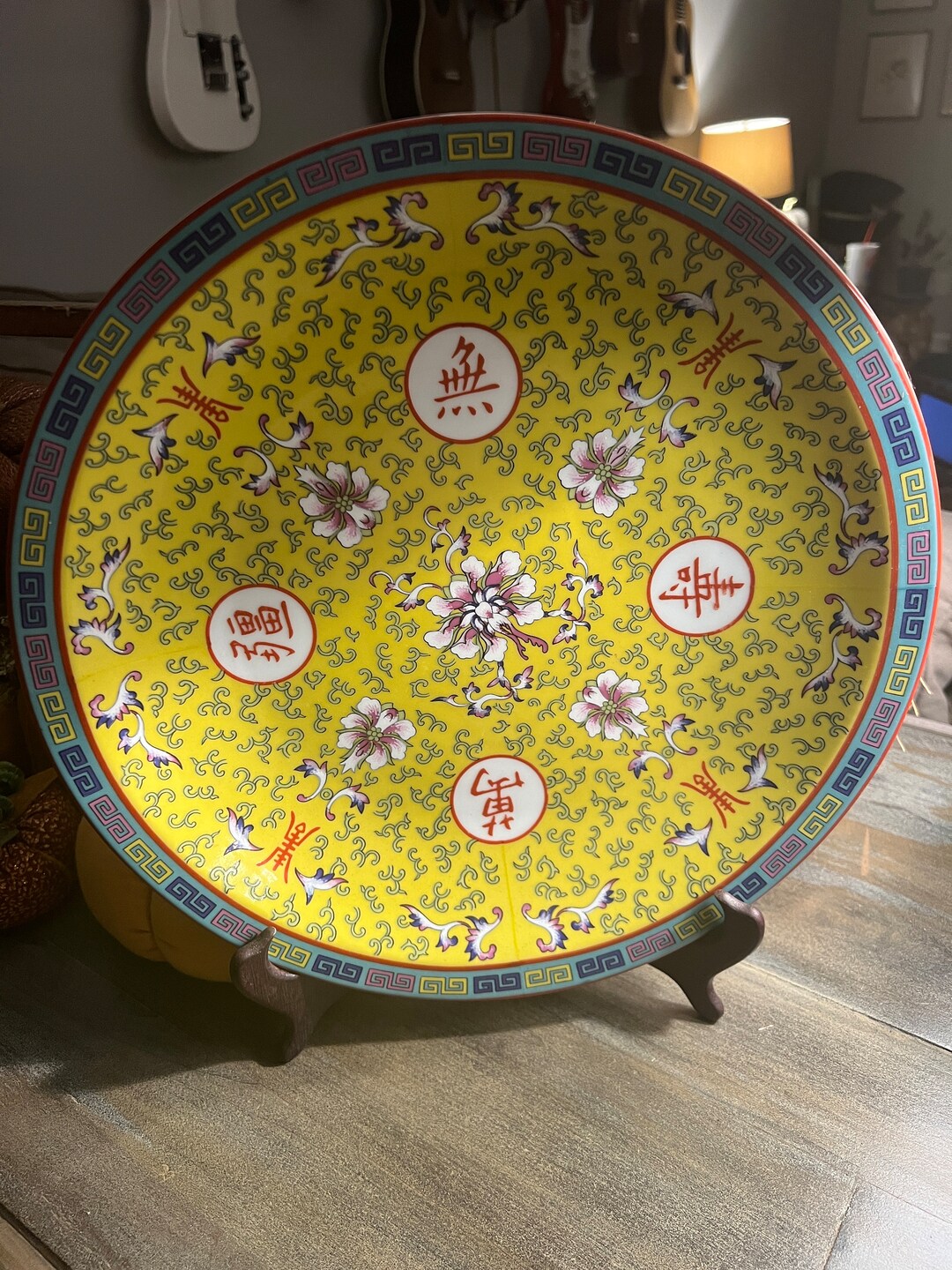 Vintage Mun Shou Famille Rose Round Platter Oval Chinese Jingdezhen ...