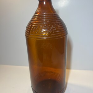 Antique | Vintage | Glass | Texize Amber 10 Inch Bottle - Etsy