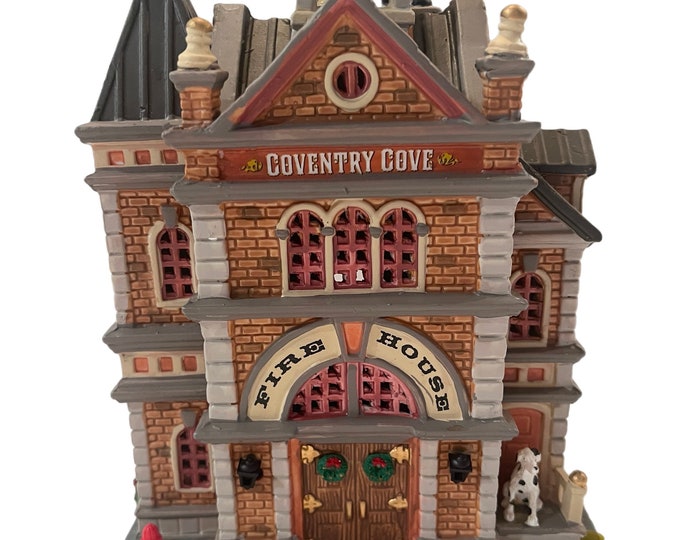 Lemax Coventry Cove Christmas Village- Coventry Cove Firehouse #25432 ...