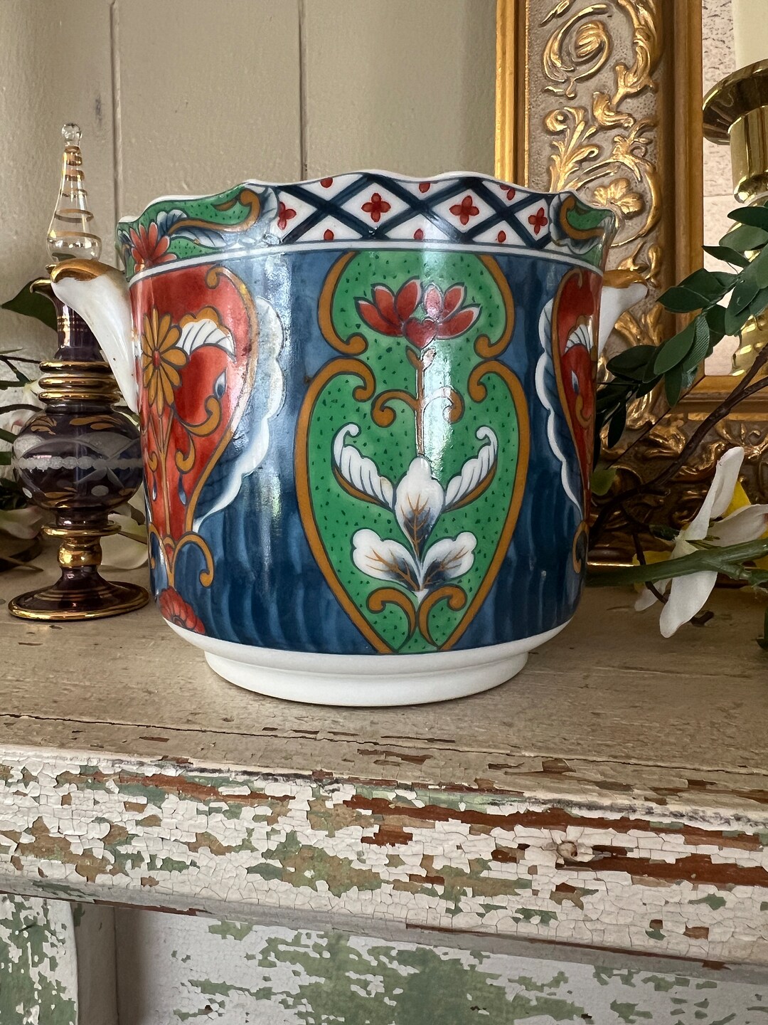 Vintage Planter Cache Pot Takahashi Porcelain Pottery Japan Empress - Etsy