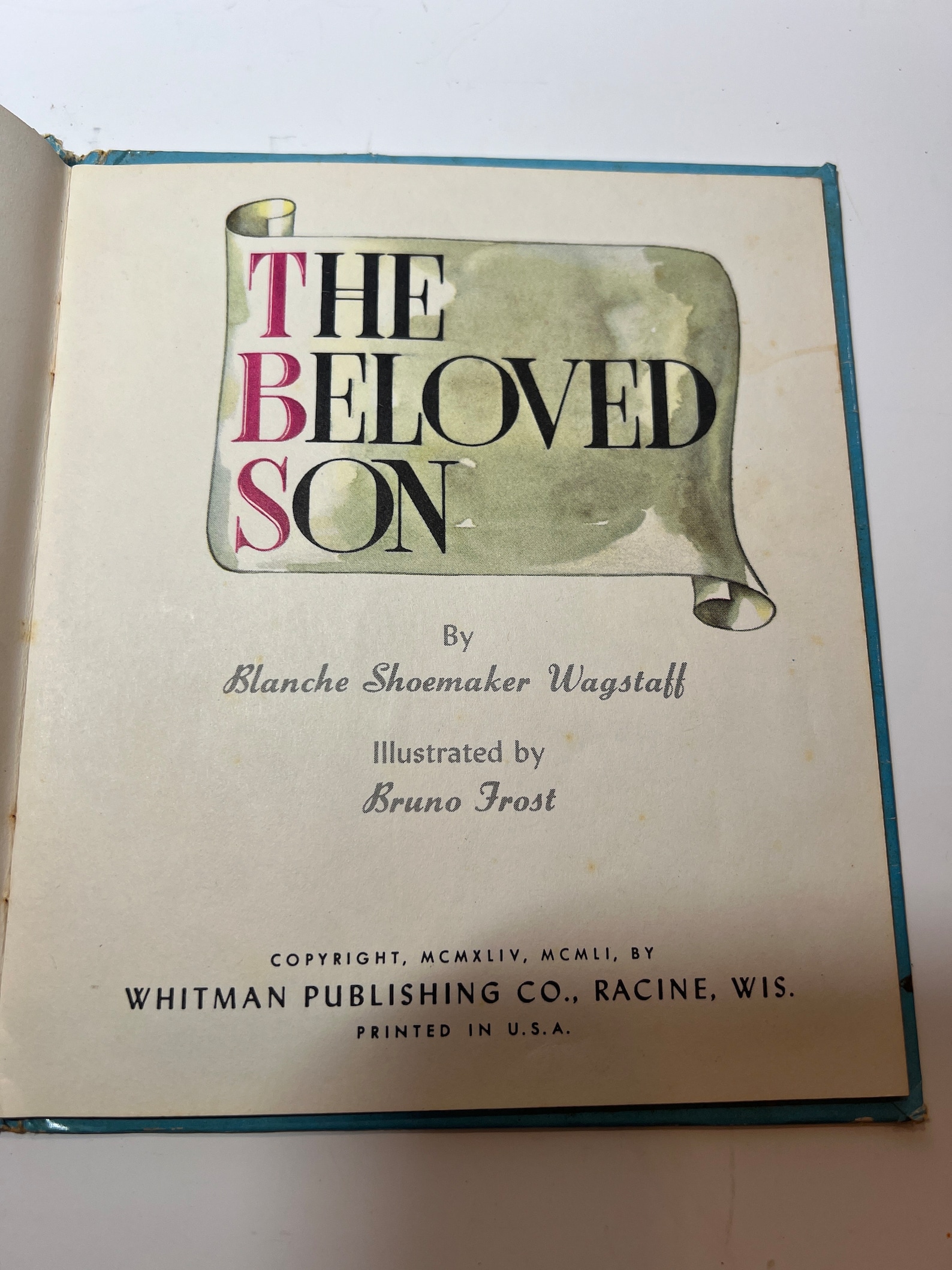 The Beloved Son Tell A Tale Children's Book Religious Blanche Shoemaker ...