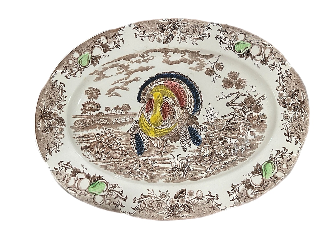 Fall | Thanksgiving | Japan Japanese Ironstone Transfer Ware Turkey ...