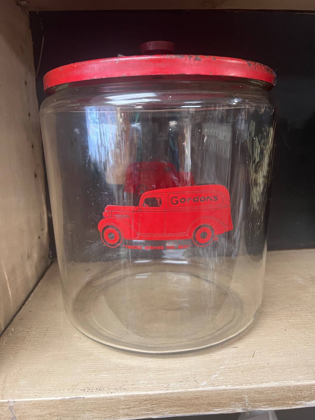 Vintage Gordon's Snack Food Glass Counter Jar W/lid - Etsy