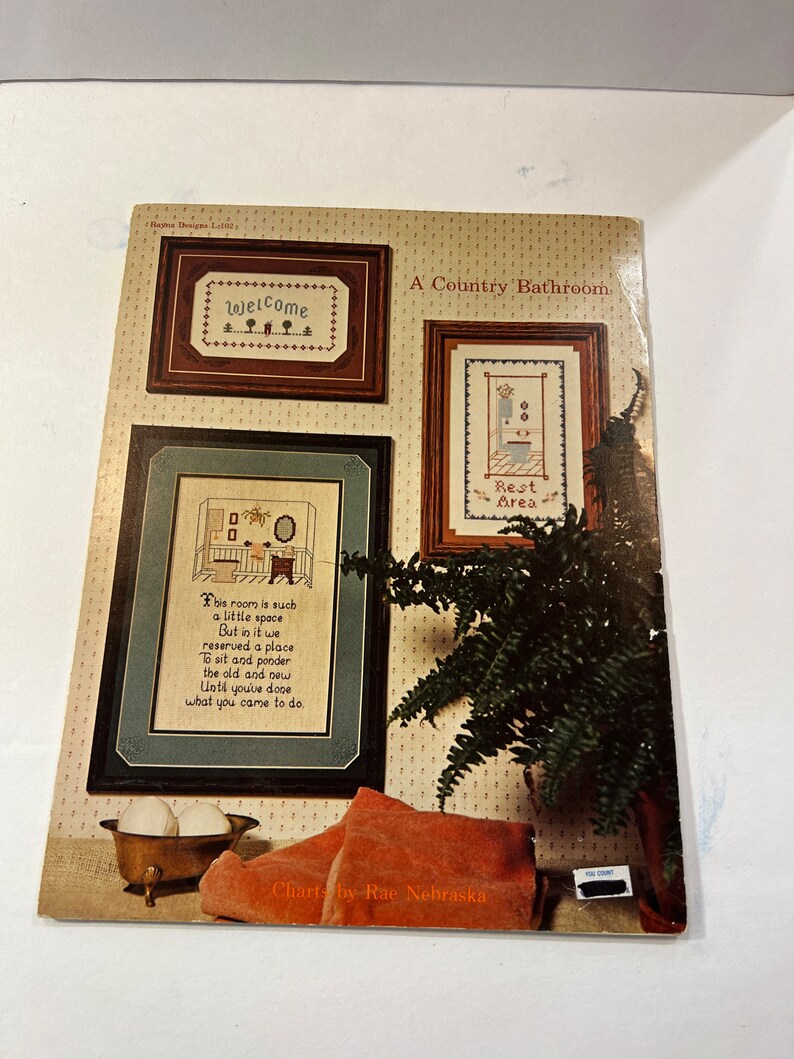 Rayna Designs A Country Bathroom Cross Stitch Pattern - Etsy