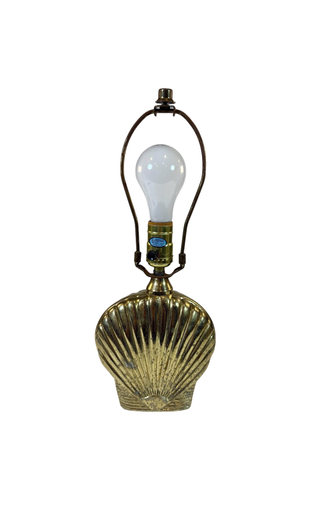Brass Scalloped Sea Shell Lamp | Hollywood Regency Decor | Desk Table ...