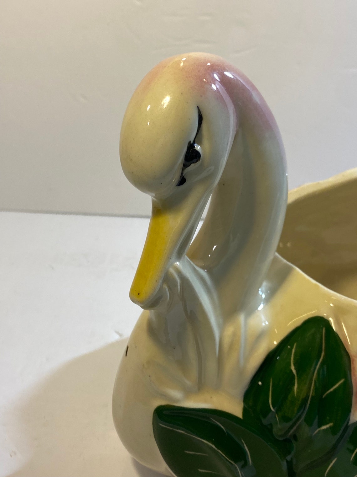 Vintage Large Porcelain Ceramic Ungemach Pottery Pink Swan Planter - Etsy