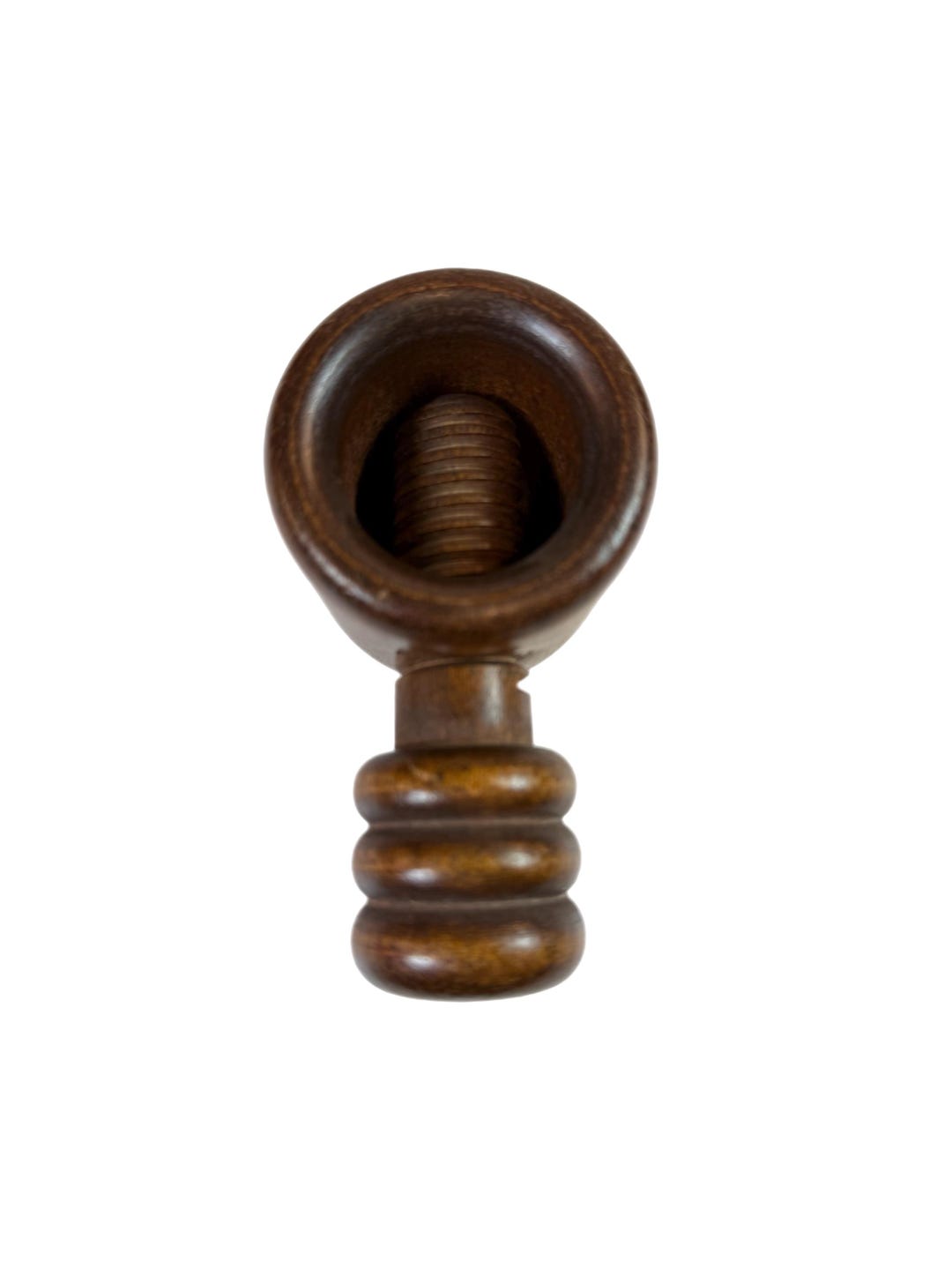 Wood Nutcracker | Wooden Hand Turned Screw 2 Piece | Handmade Vintage ...