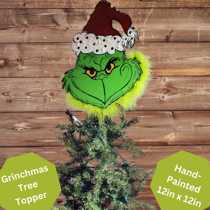 Grinch Tree Toppers - Etsy