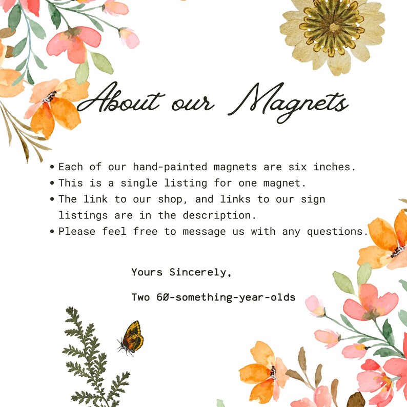 Hand-painted Cornucopia Home Sign Magnet, Front Door Decor, Door Hanger ...