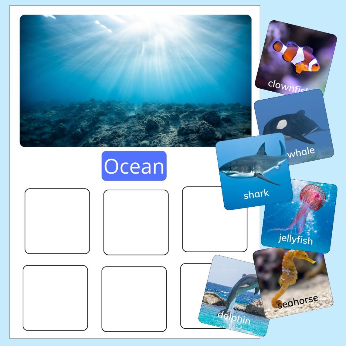 Montessori Animal Habitat Matching Activity for Toddlers, Kids ...