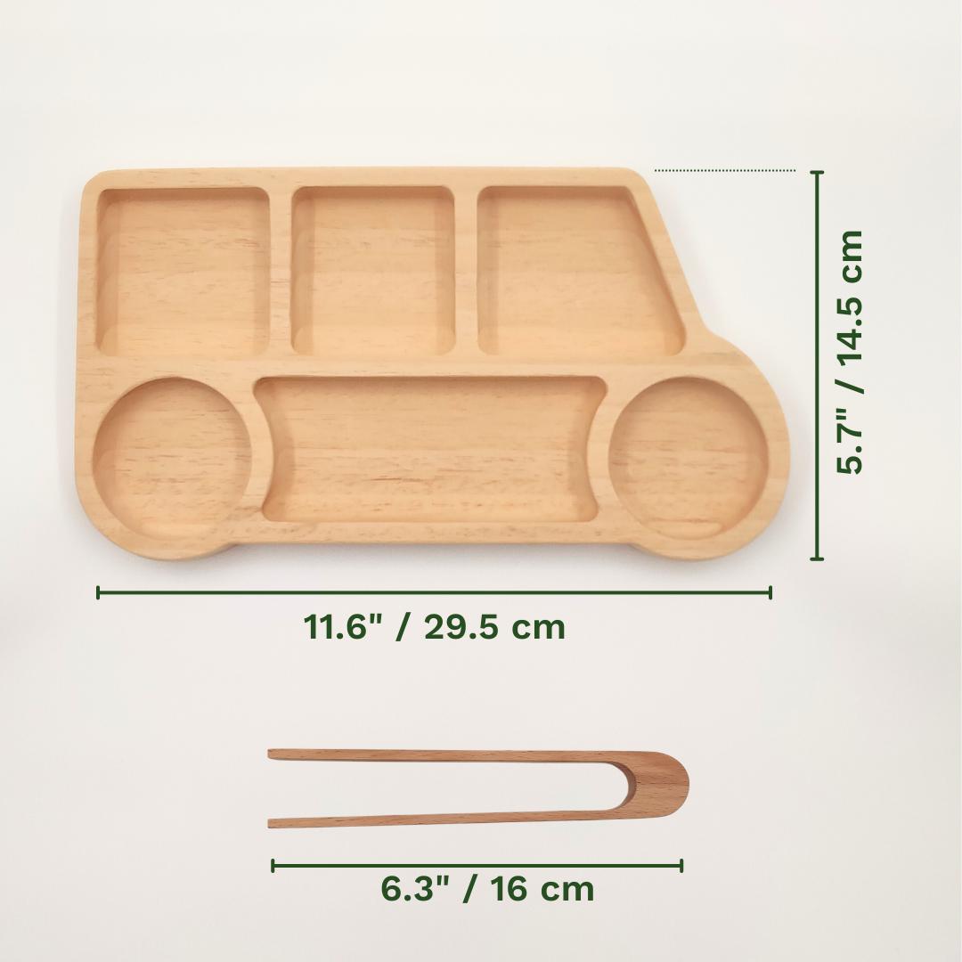 Montessori Wooden Sorting Tray With Tongs for Preschool Kids, Tinker ...