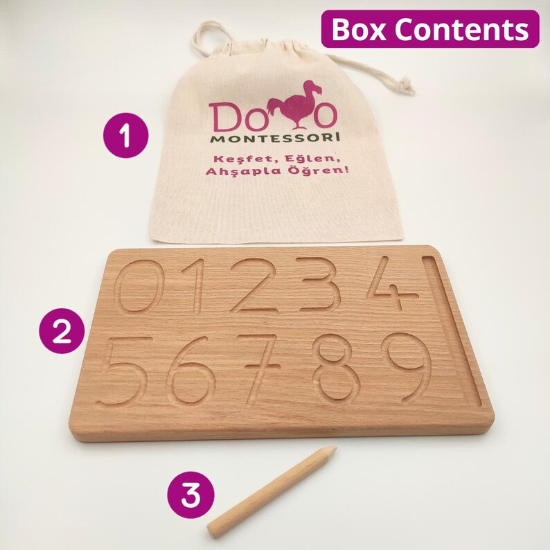 Number Tracing Board for Preschool Kids, 0-9 Number Tracing Homeschool ...