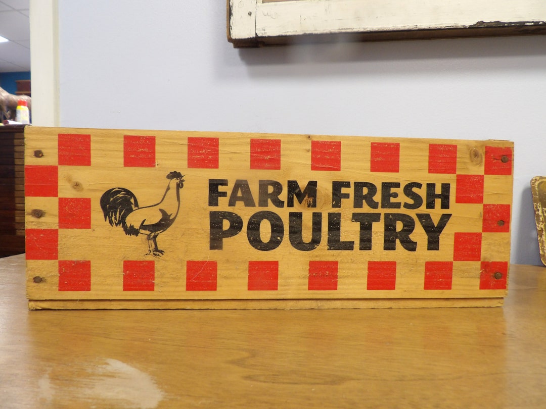 Farm Fresh Poultry Wooden Box - Etsy