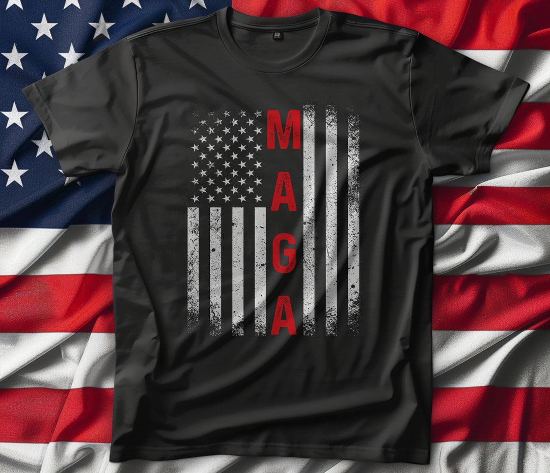 Maga Flag 2024 Trump Printed Shirt, Election President Crewneck Shirt ...