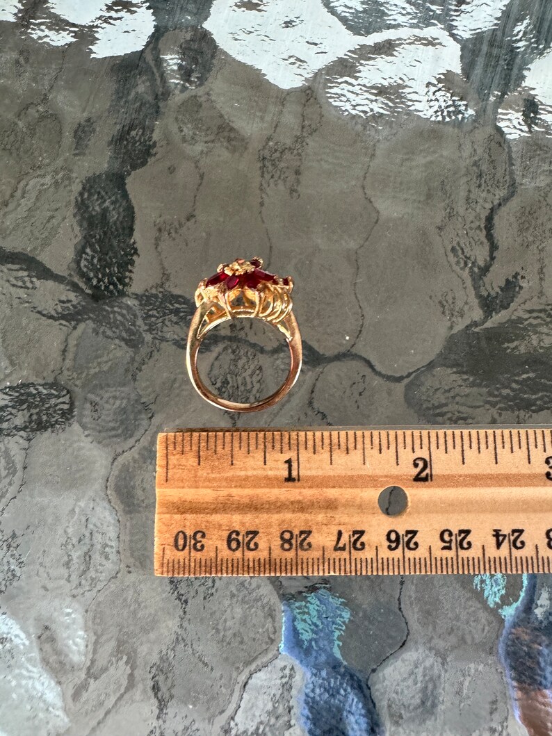 Vintage Avon Ruby or Garnet Faux Gold Ring Costume Jewelry 1980's - Etsy