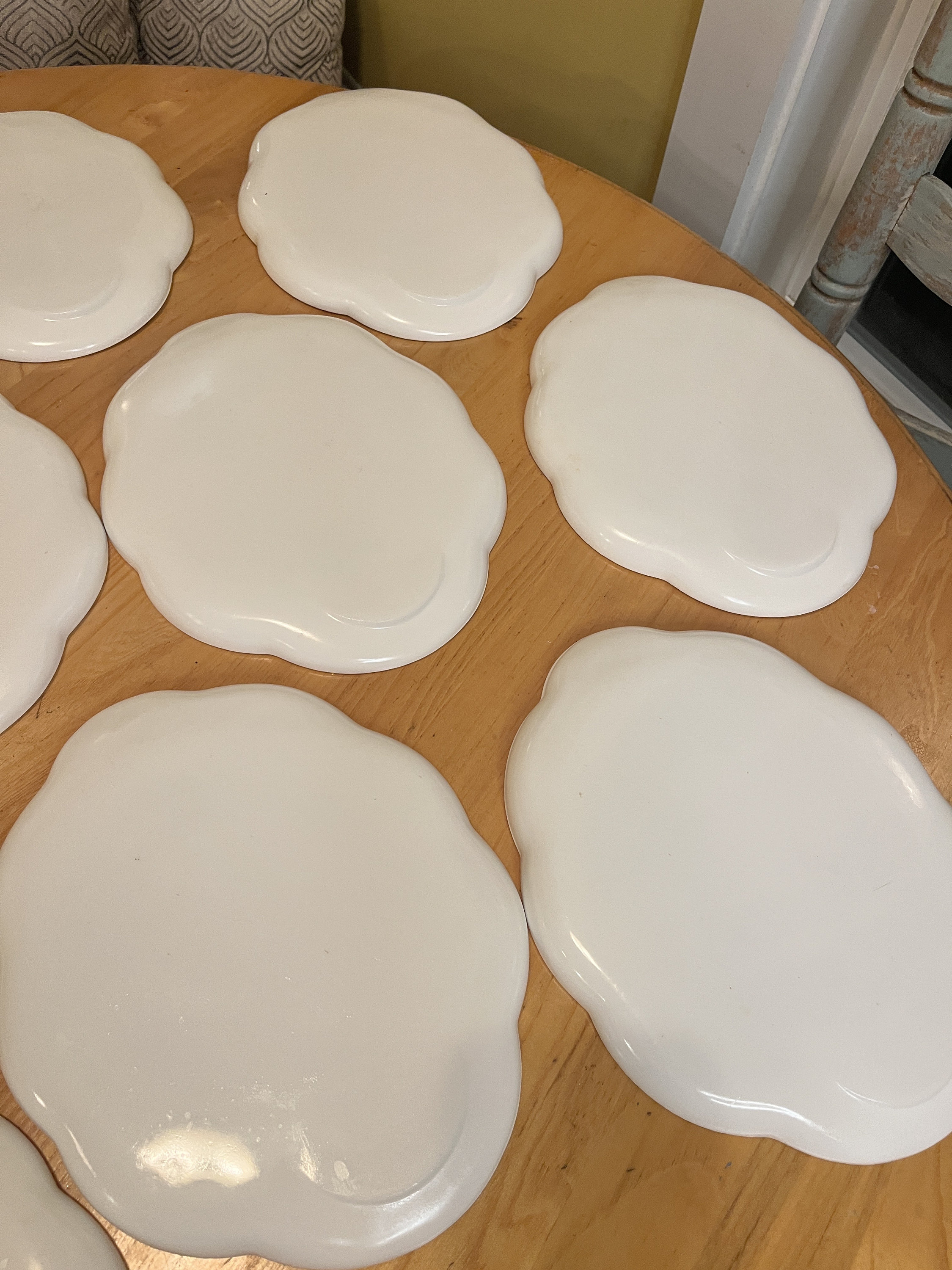 Vintage Harvest Colony Milk Glass Indiana Glass Snack Tray Platters 12 ...