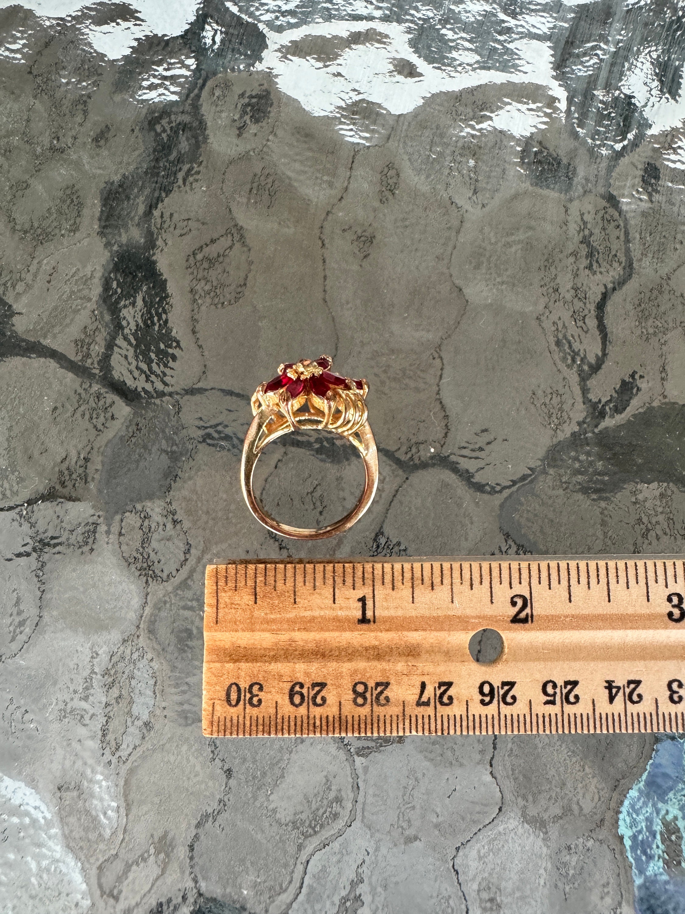 Vintage Avon Ruby or Garnet Faux Gold Ring Costume Jewelry 1980's - Etsy