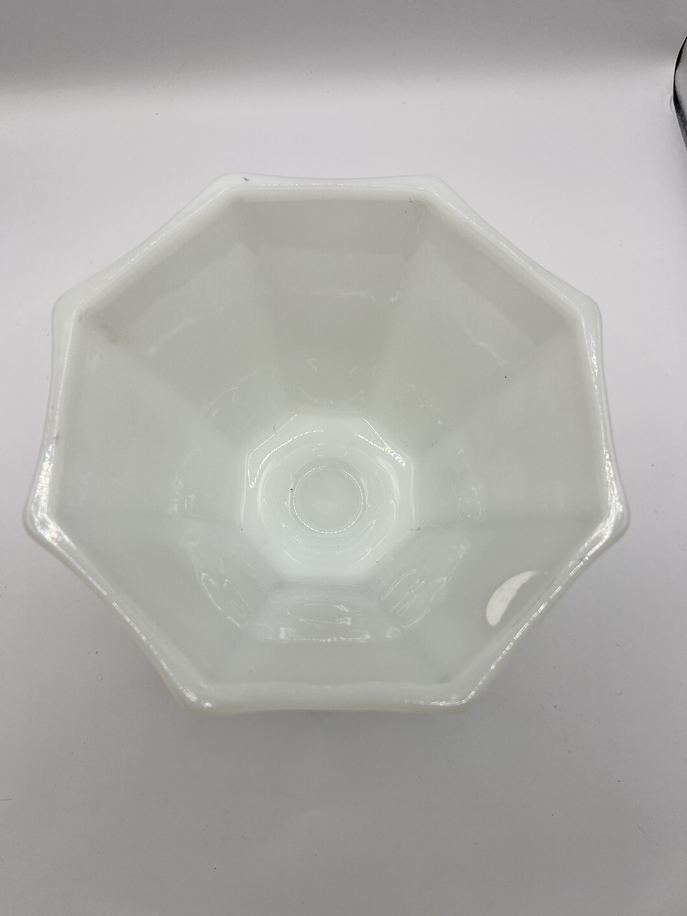 Vintage Milk Glass Octagon Candy Dish - Etsy