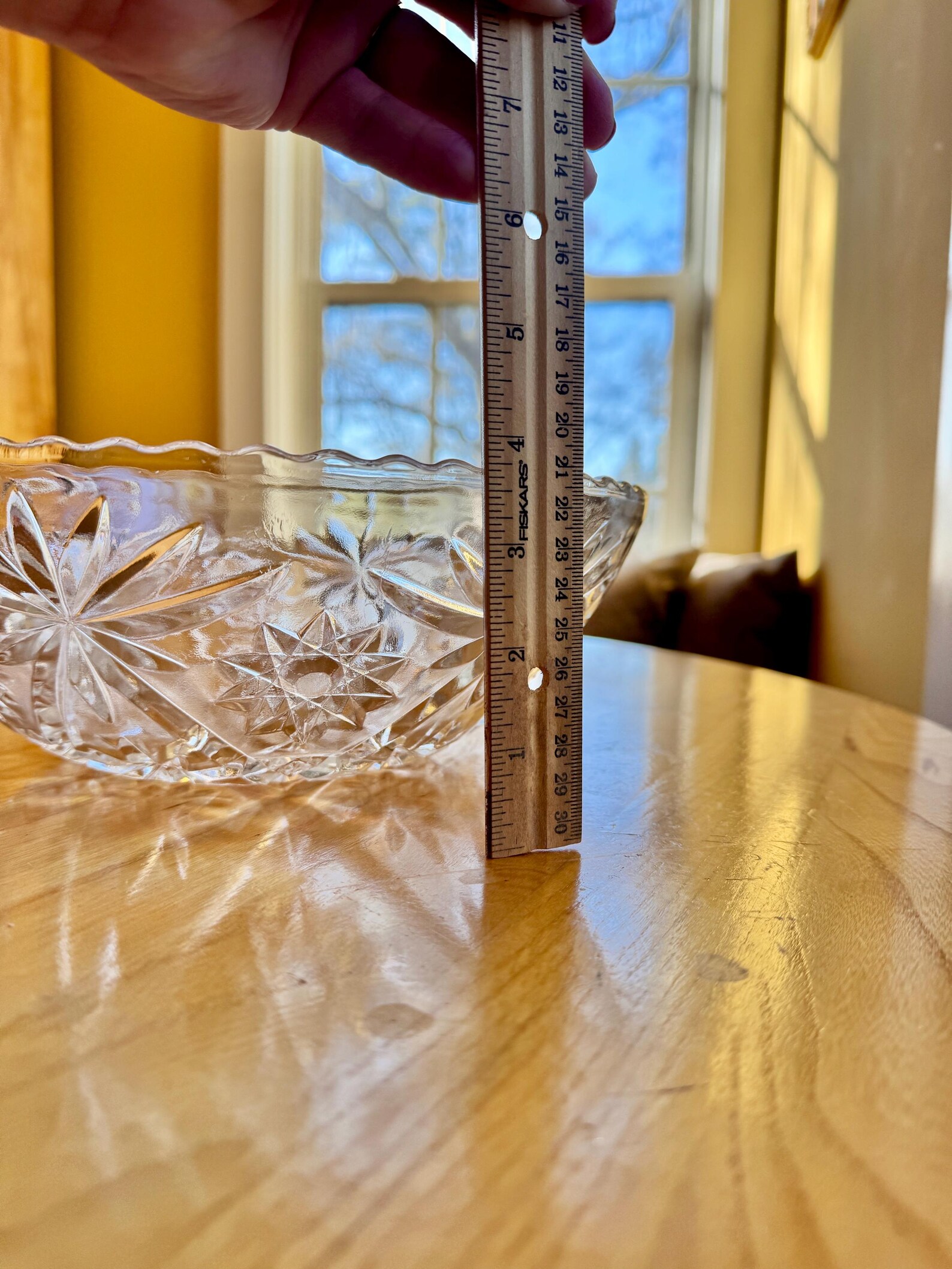 Vintage Anchor Hocking Star Pattern Crystal Salad Serving Bowl - Etsy