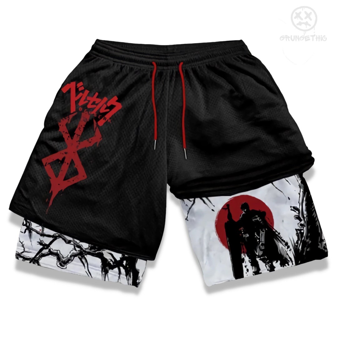 Anime Shorts, Mens Gym Workout Activewear Clothes, Anime Manga Gym ...
