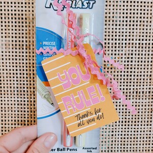 You Rule Teacher Appreciation Printable Gift Tag - Etsy