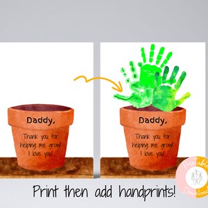 Printable Father's Day Handprint Kids Craft - Etsy