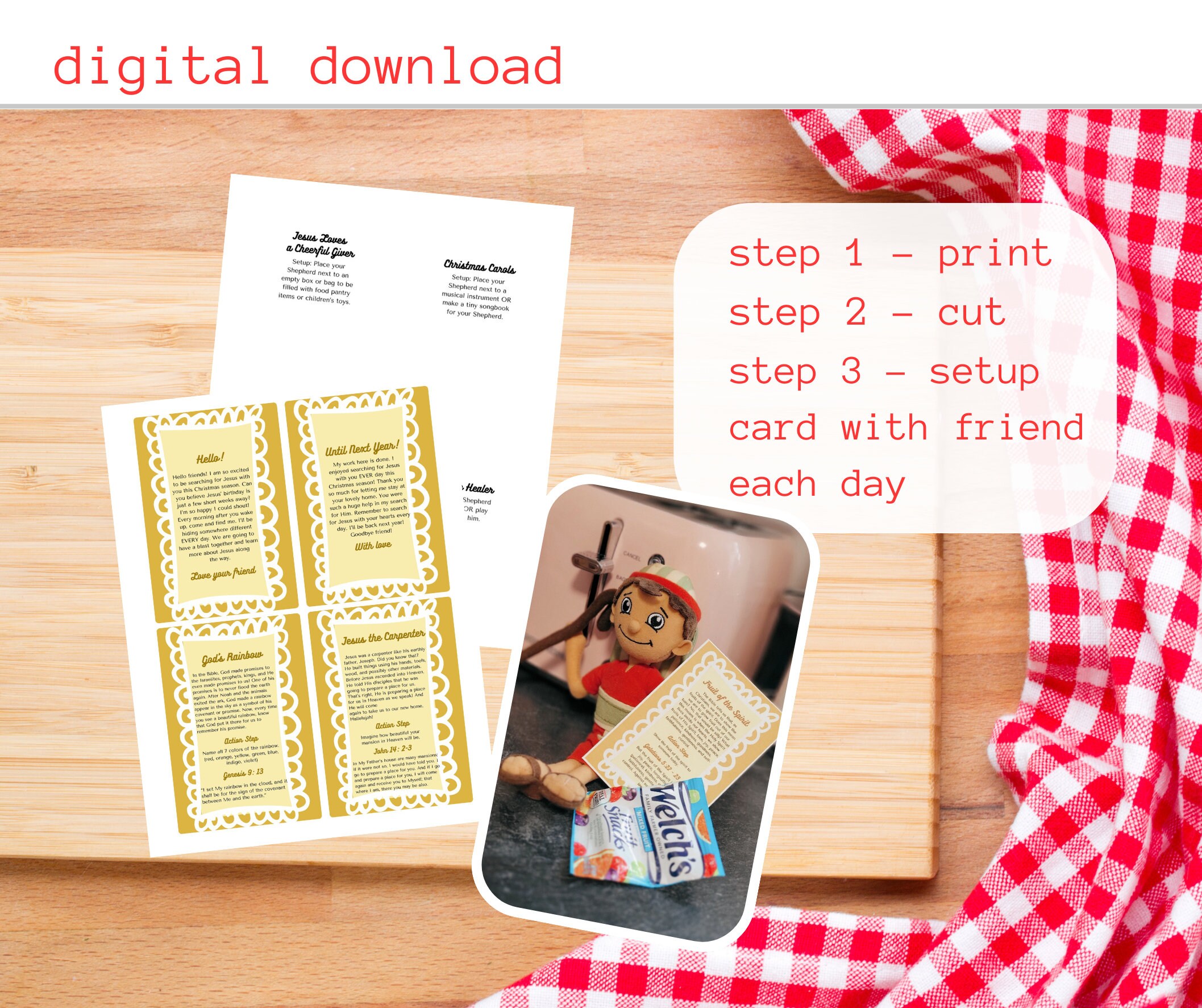 PRINTABLE Christ Centered Shepherd on the Search Cards, Kids Advent ...