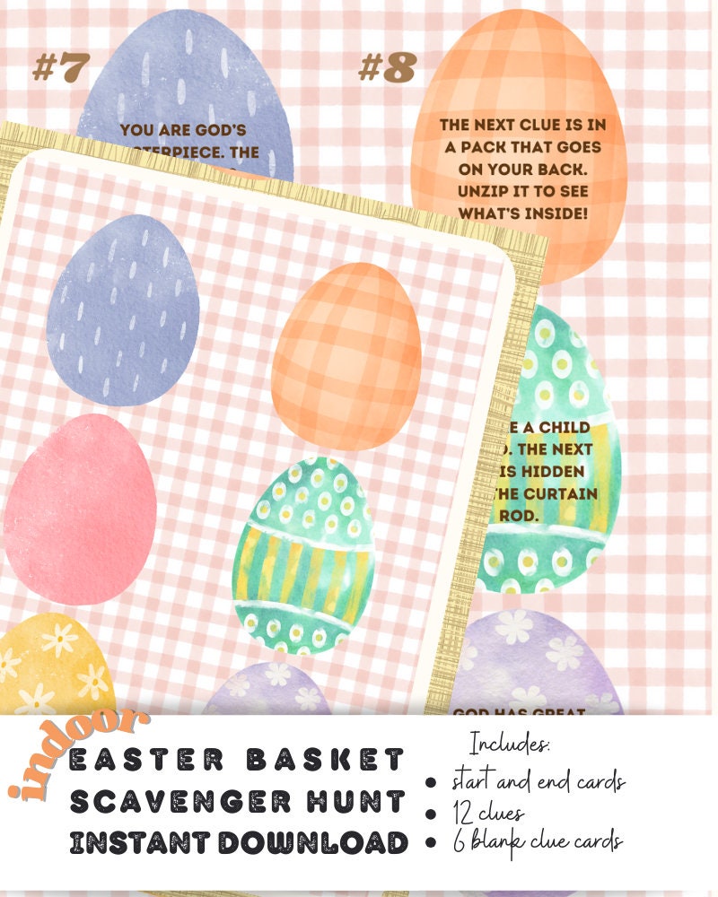 Christ-centered Easter Basket Scavenger Hunt Egg Theme - Etsy