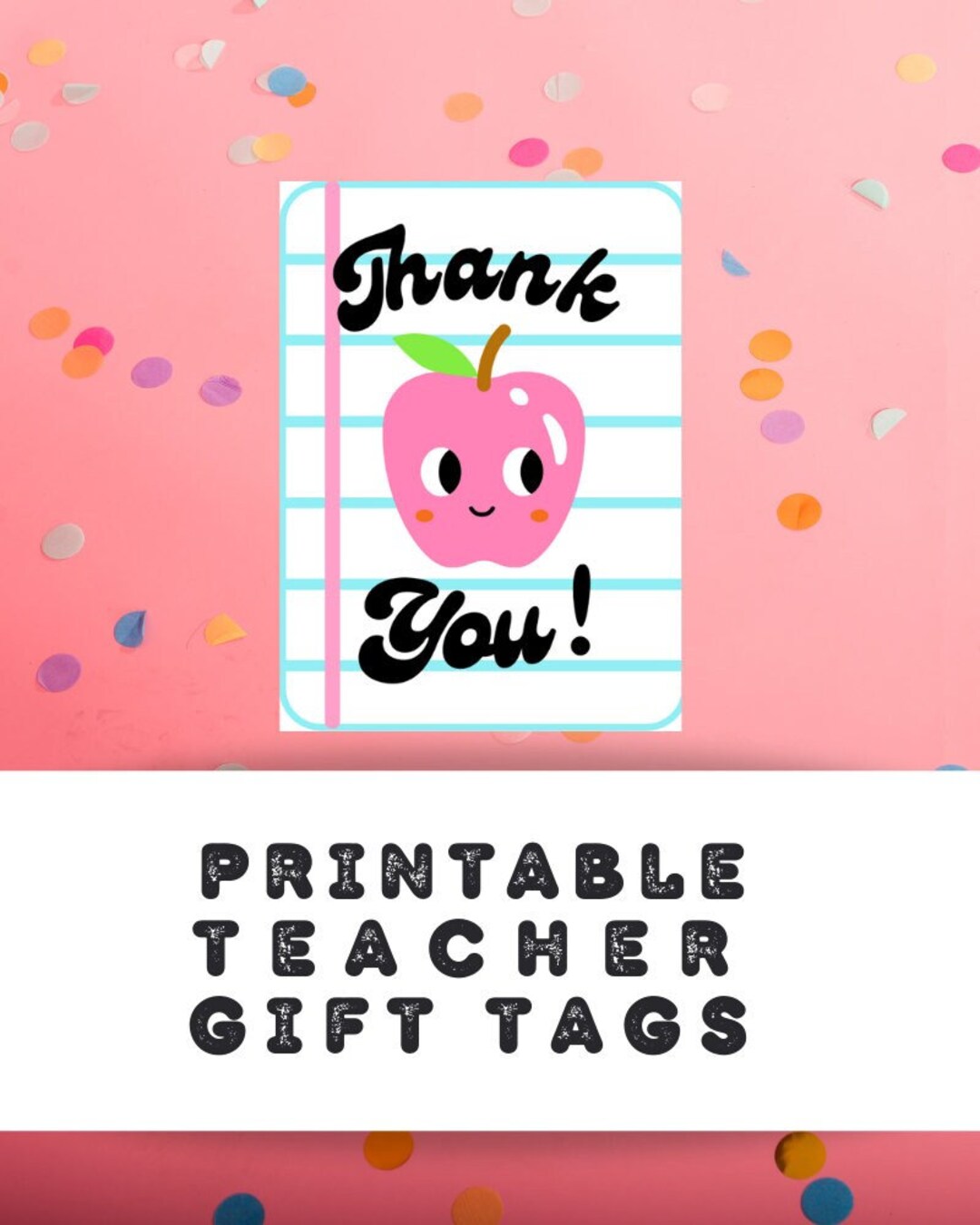 Thank You Teacher Appreciation Printable Gift Tag - Etsy