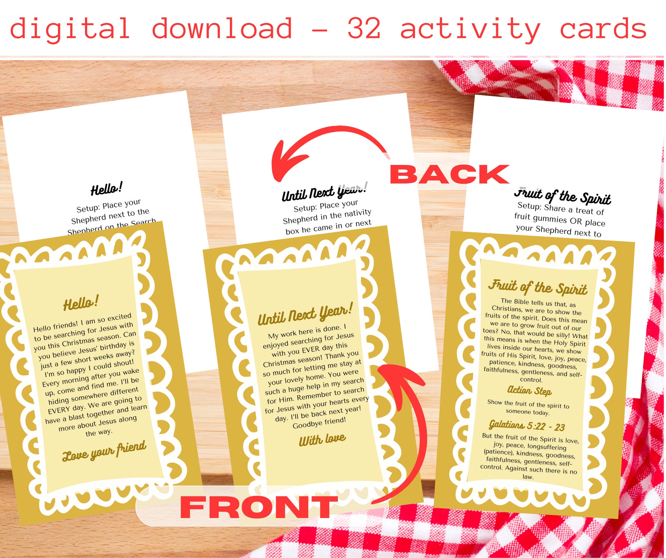 PRINTABLE Christ Centered Shepherd on the Search Cards, Kids Advent ...