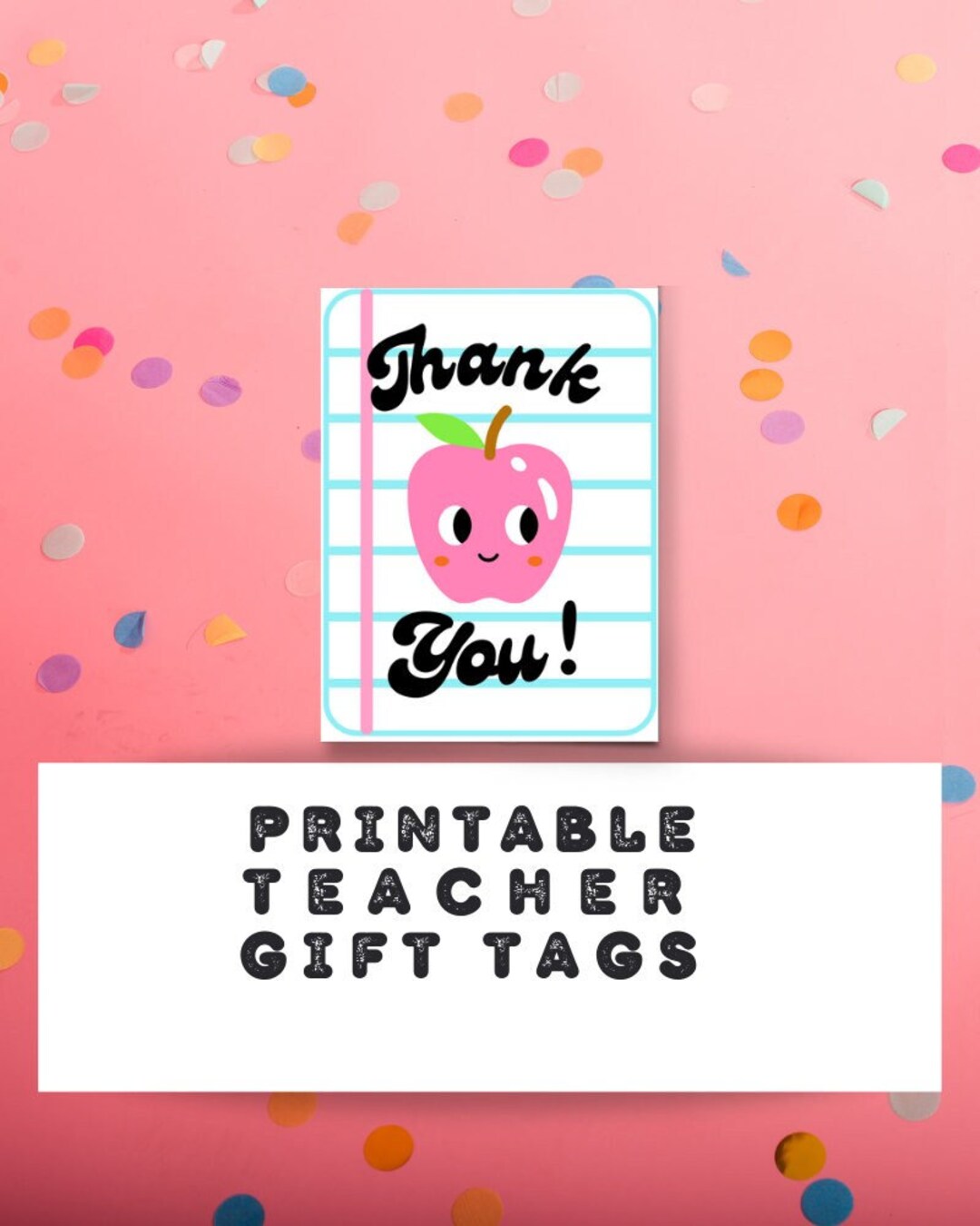 Thank You Teacher Appreciation Printable Gift Tag - Etsy