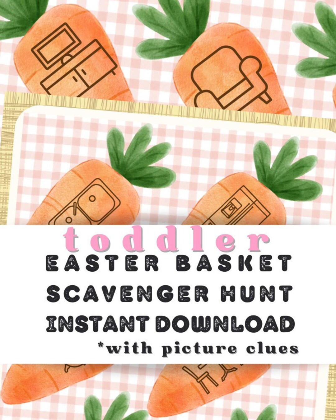 Christ-center Easter Basket Scavenger Hunt Carrot Themed for Toddler - Etsy