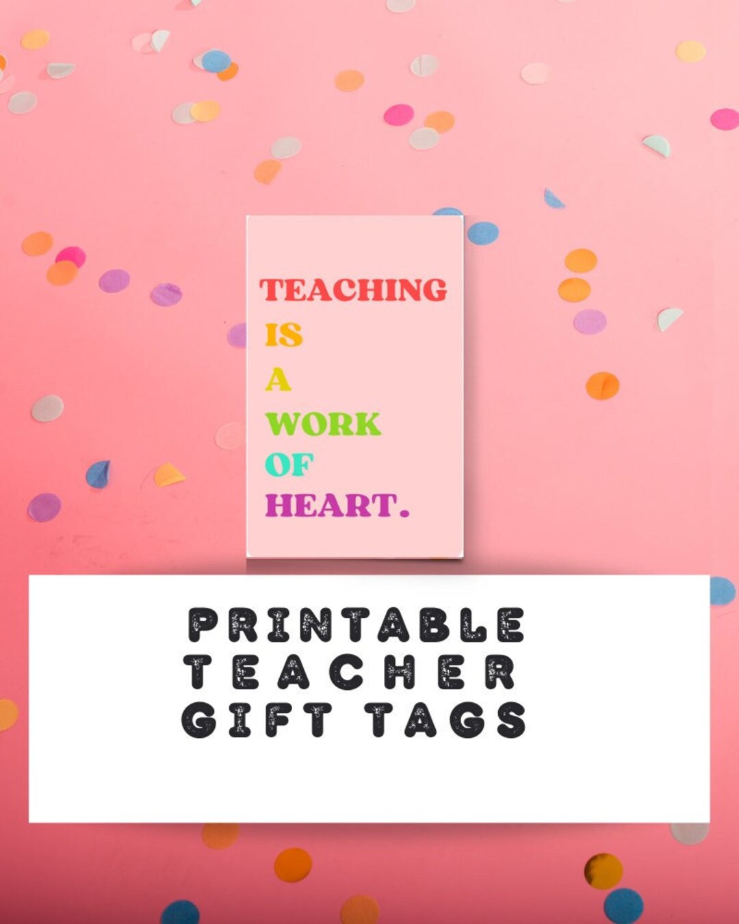 Work of Heart Teacher Appreciation Printable Gift Tag - Etsy