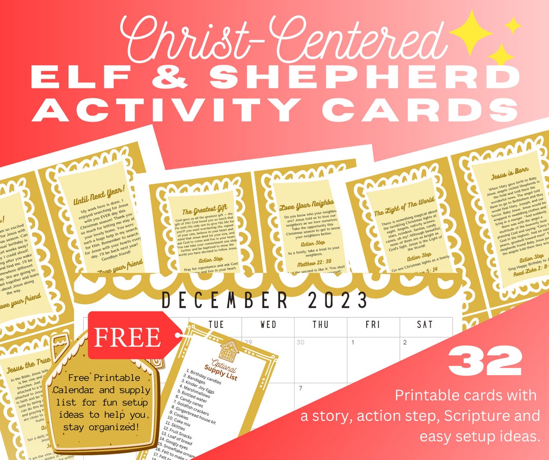 PRINTABLE Christ Centered Shepherd on the Search Cards or Elf - Etsy