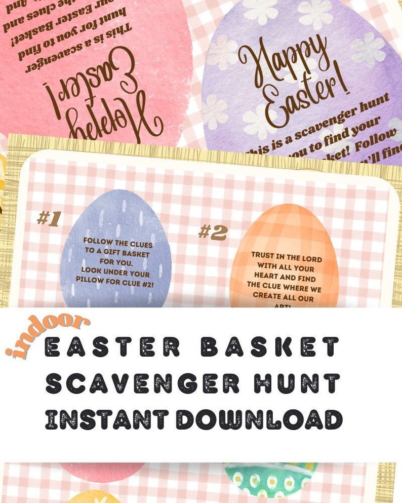 Christ-centered Easter Basket Scavenger Hunt Egg Theme - Etsy