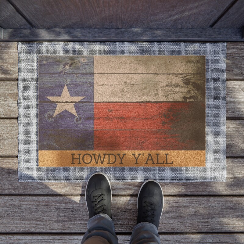 Texas Doormat - Etsy
