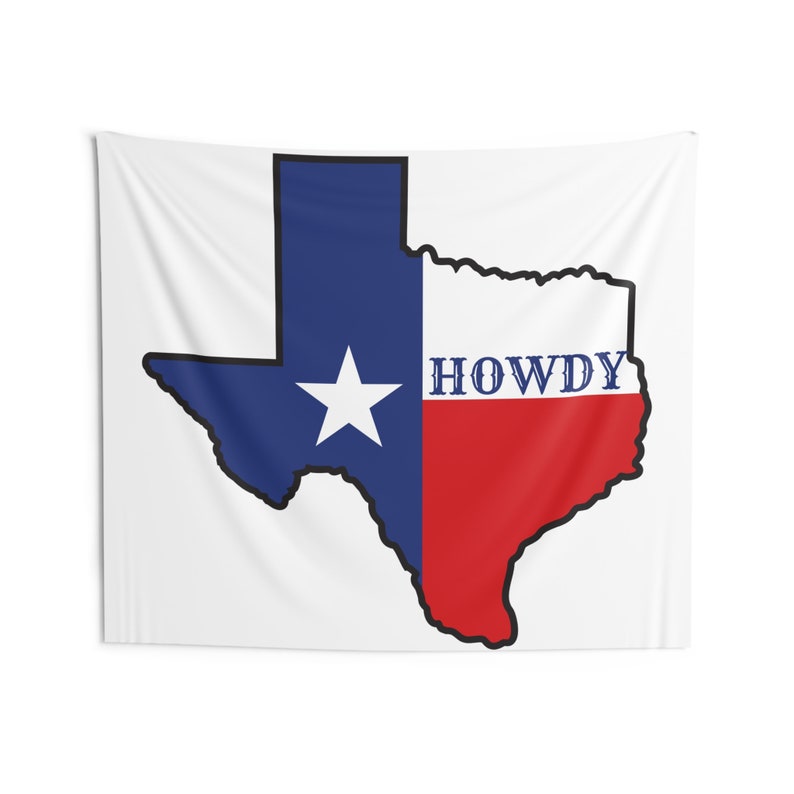 Howdy Texas Indoor Wall Tapestry, Texan Wall Decor, Housewarming Gift ...