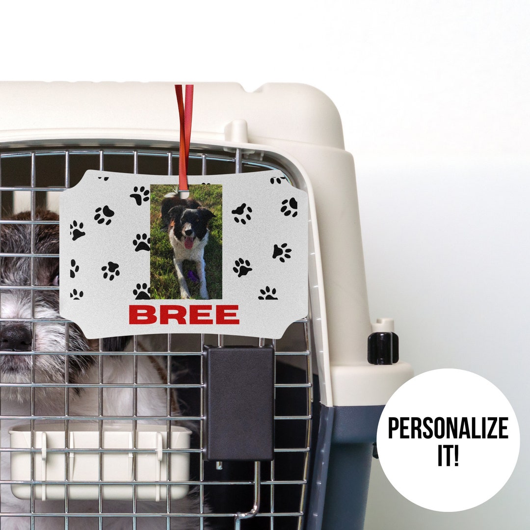Personalized Pet Carrier and Kennel Tags Aluminum, Custom Pet Tag for ...