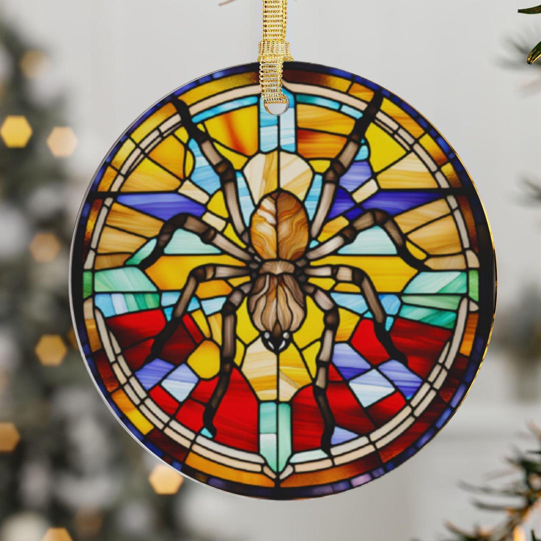 Tarantula Suncatcher Stained Glass Style Acrylic Ornament, Pet Memorial ...