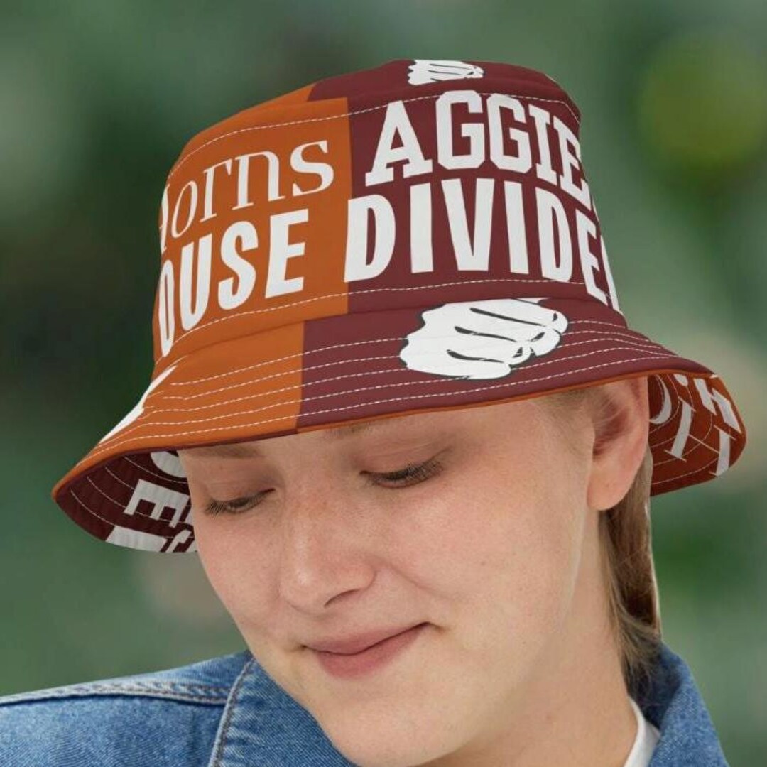 House Divided Bucket Hat, College Sports Gear, Texas Rivalry Fan ...