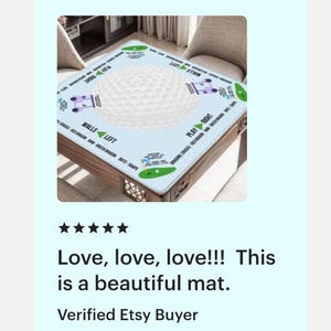 Golf Themed Mahjong Mat, Custom Golf Mahjongg Table Pad, Personalized ...