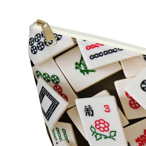 Mahjongg Money Pouch Personalized, Tile and Dice Game Pouches, Game ...