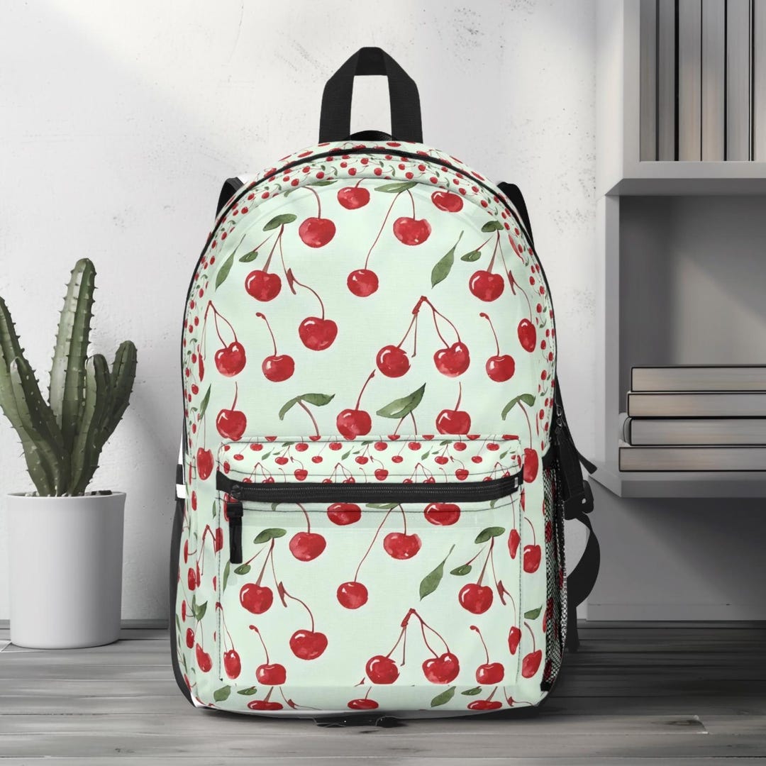 Cherry Backpack, Cherries School Bag, Lightweight Travel Backpack ...