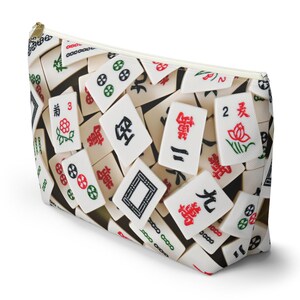 Mahjongg Money Pouch Personalized, Tile and Dice Game Pouches, Game ...