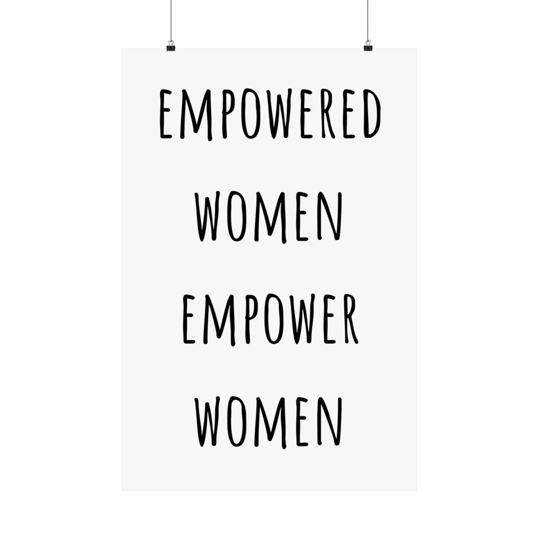 Empowered Women Poster Empowered Women Sign Feminist Wall Etsy