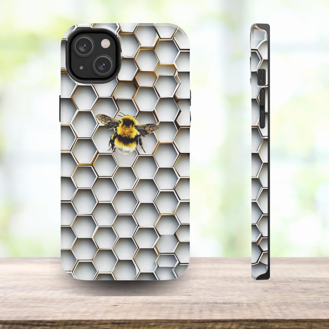 Bumble Bee Honeycomb Phone Case for iPhone Samsung Models, Pollinator ...