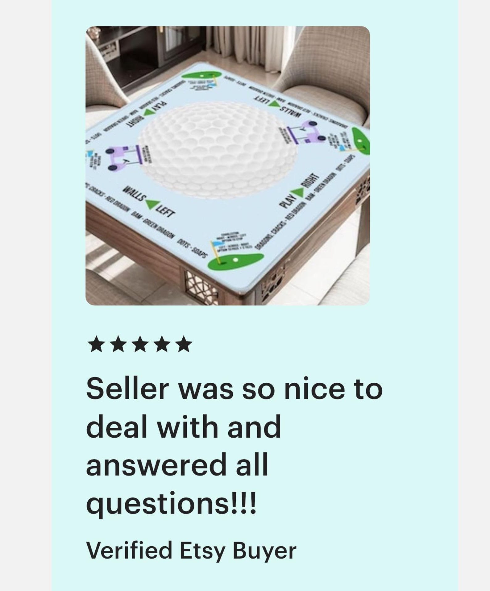 Golf Themed Mahjong Mat, Custom Golf Mahjongg Table Pad, Personalized ...
