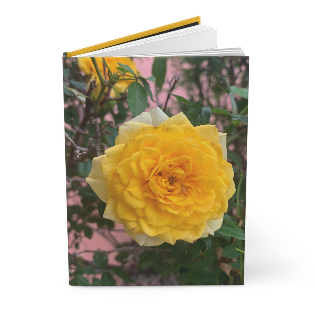 Yellow Rose Hardcover Journal, Writer Gift, Texas Gift, Teacher ...